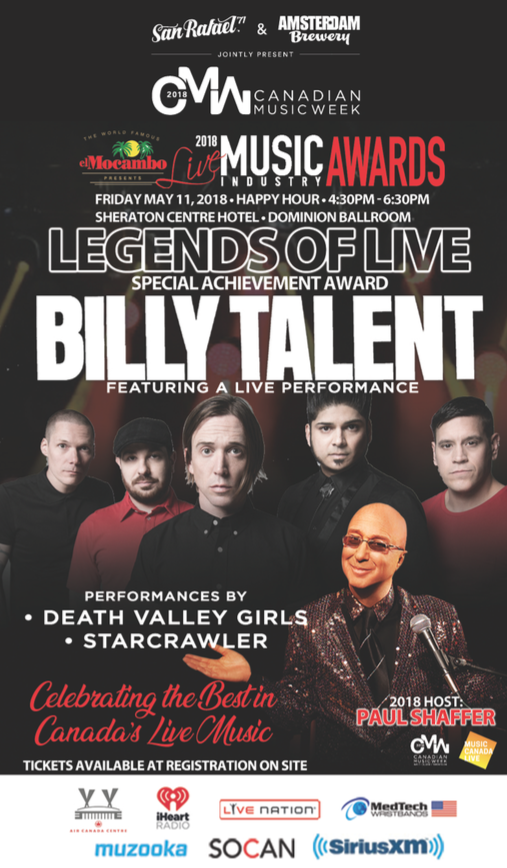 Canadian Music Week 3rd Annual Live Music Industry Awards (May 7-13 ...