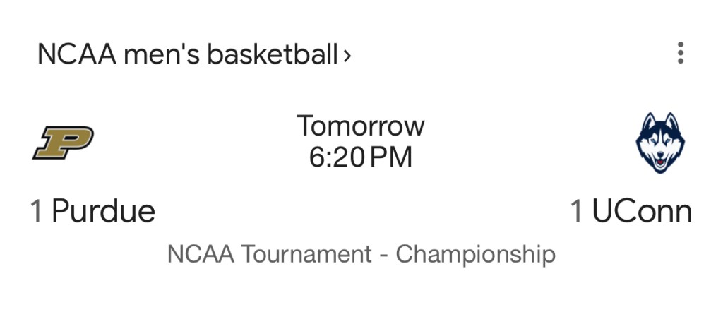 It’s Down To The Final Two For March Madness In April-UConn Vs. Purdue ...