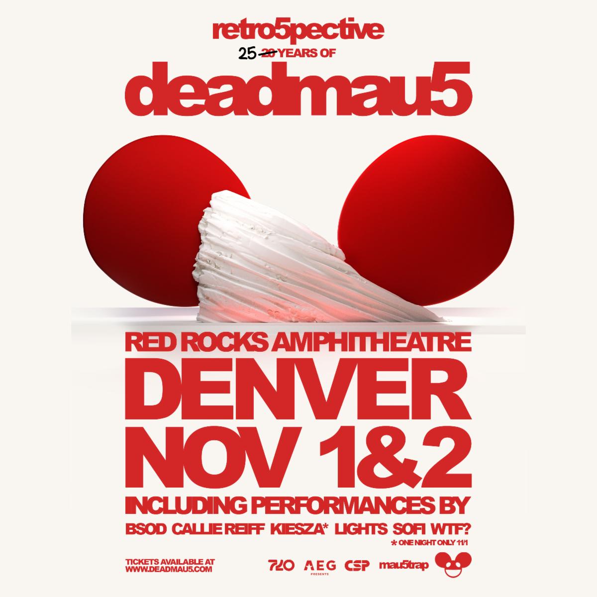 deadmau5 Announces Special Guests For Red Rocks Nov. 1 & 2 With BSOD ...